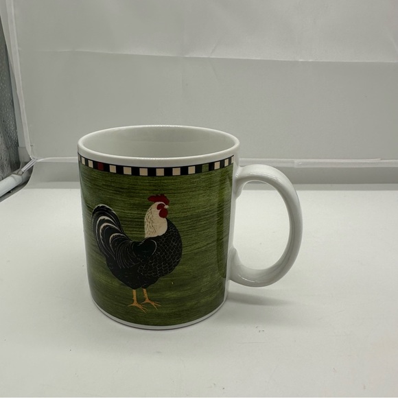 Sakura | Dining | 999 Sakura Warren Kimble Rooster Green Coffee Cup Mug ...